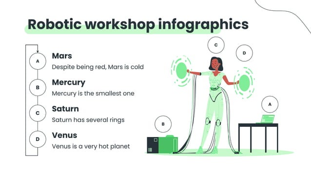 Robotic Workshop Infographics by Slidesgo.pptx | Astrology | Religion & Spirituality