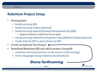 Introduction to Robotium | PPT