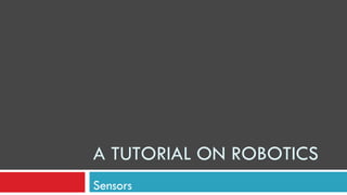 Robotix Tutorial 6 | PPS | Robotics | Technology & Computing