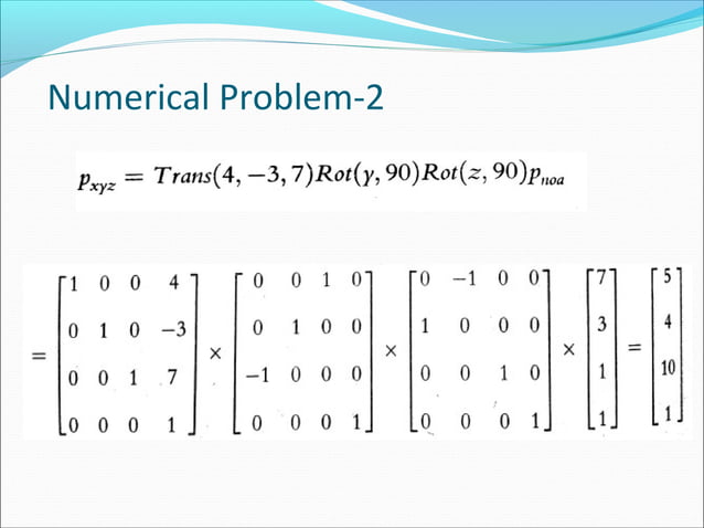 Robot kinematics | PPT | Programming Languages | Computing