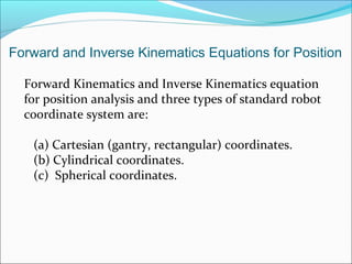 Robot kinematics | PPT