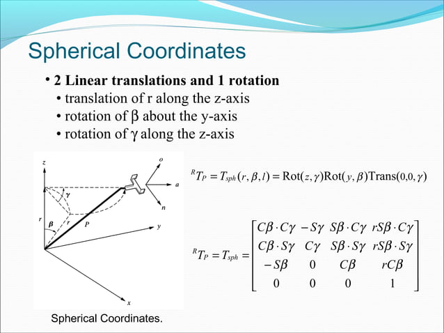 Robot kinematics | PPT | Programming Languages | Computing