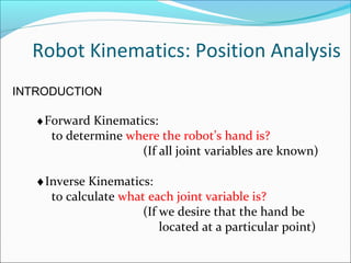 Robot kinematics | PPT