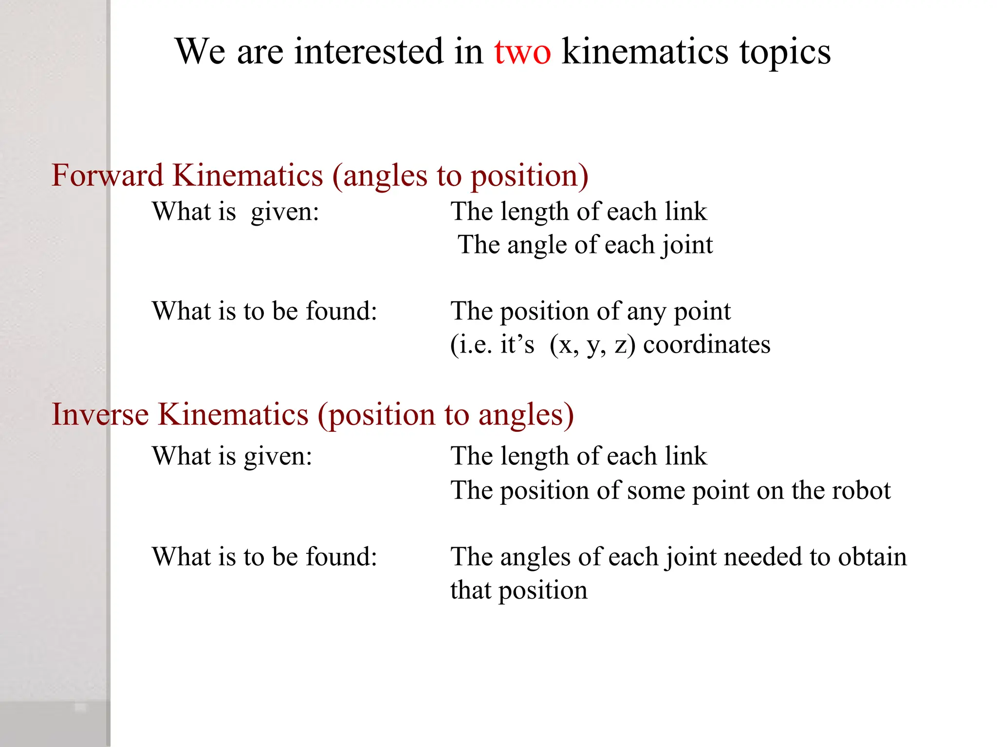 Robot Kinematic Design and Fabrication of | PPT