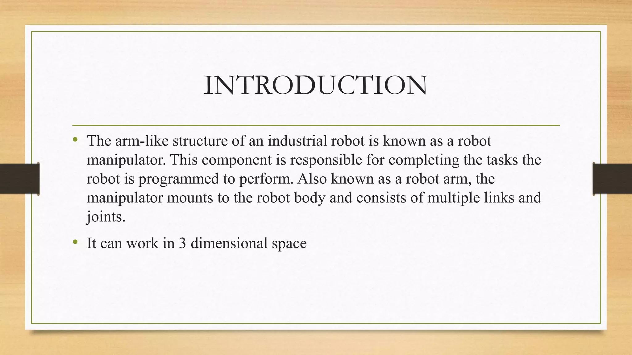 ROBOT MANIPULATOR AND TYPES.pptx