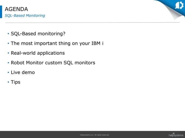 SQL-Based Monitoring with Robot Monitor | PPT | Free Download