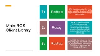 Robot operating system [ROS] | PPTX