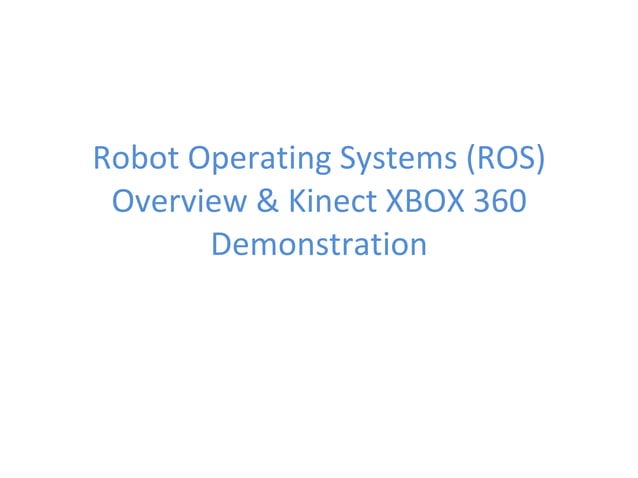 Robot operating systems (ros) overview & | PPT | Operating Systems | Computer Software and ...