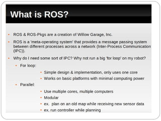 Robot operating systems (ros) overview & (1) | PPT