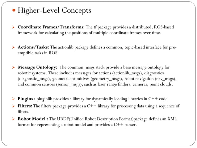 Robot operating systems (ros) overview & (1) | PPT