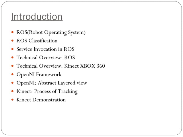 Robot Operating Systems (Ros) Overview & (1) | PPT