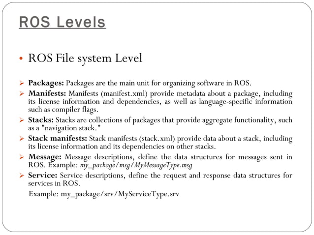 Robot Operating Systems (Ros) Overview & (1) | PPT