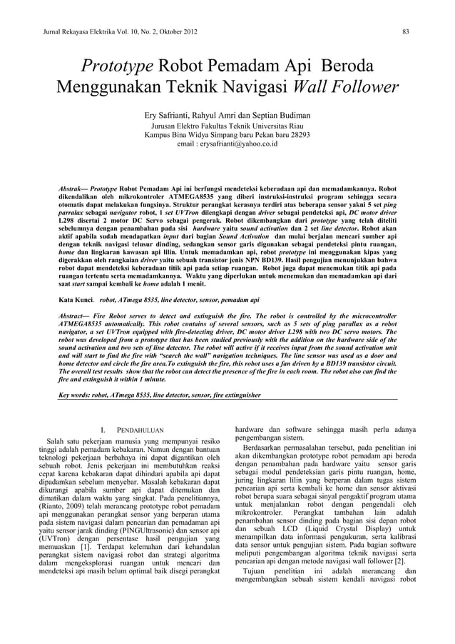 Robot pemadam api 1 | PDF