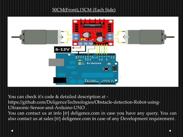 Obstacle Detection Robot Using Ultrasonic Sensor And Arduino Uno Pptx Radio Control