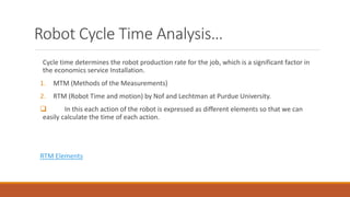 ROBOT CYCLE TIME ANALYSIS | PPTX