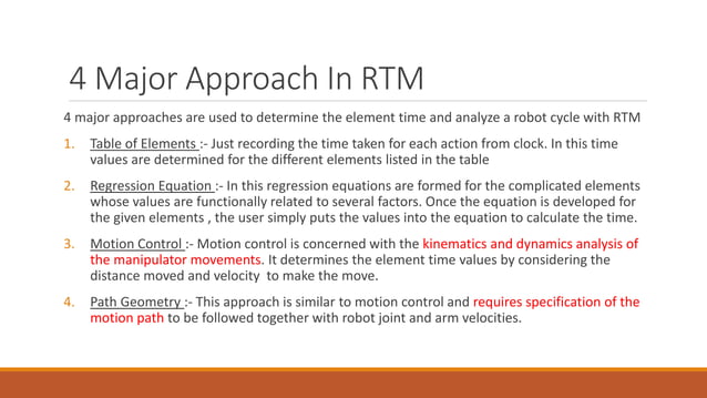 ROBOT CYCLE TIME ANALYSIS | PPTX | Robotics | Technology & Computing