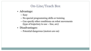 Robot programming | PPTX
