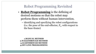 Robot programming | PPTX