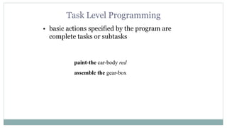 Robot programming | PPTX