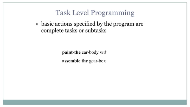 Robot programming | PPTX | Programming Languages | Computing