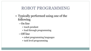 Robot programming | PPT