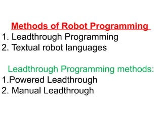 Robot manipulator Programming & its languages - 2.pptx
