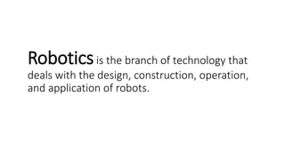 Introduction to Robots | PPTX