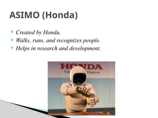 What is Robotics and examples of different robots | PPTX