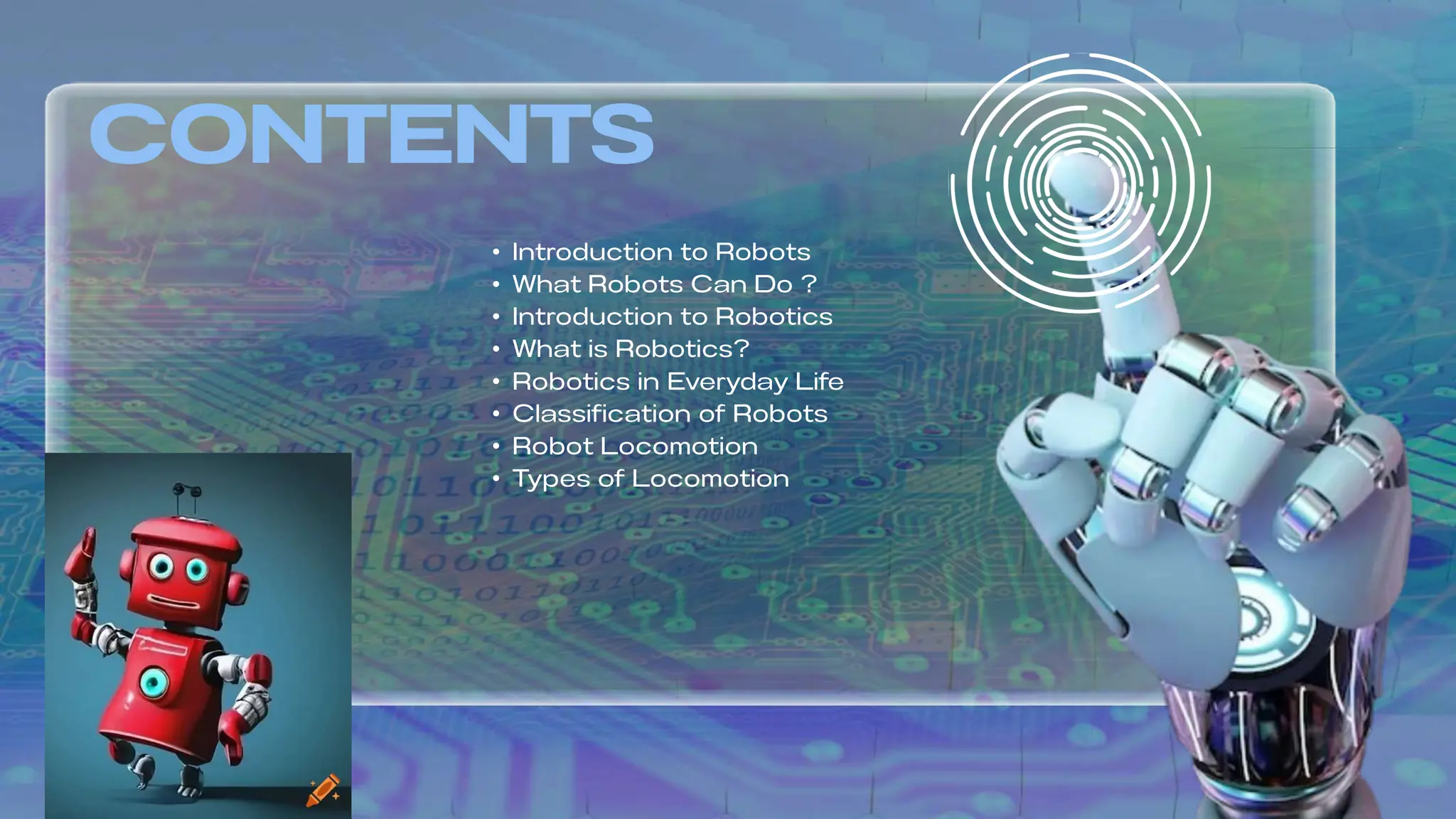 Robots Presentation - A small powerpoint presentation to show brief ...