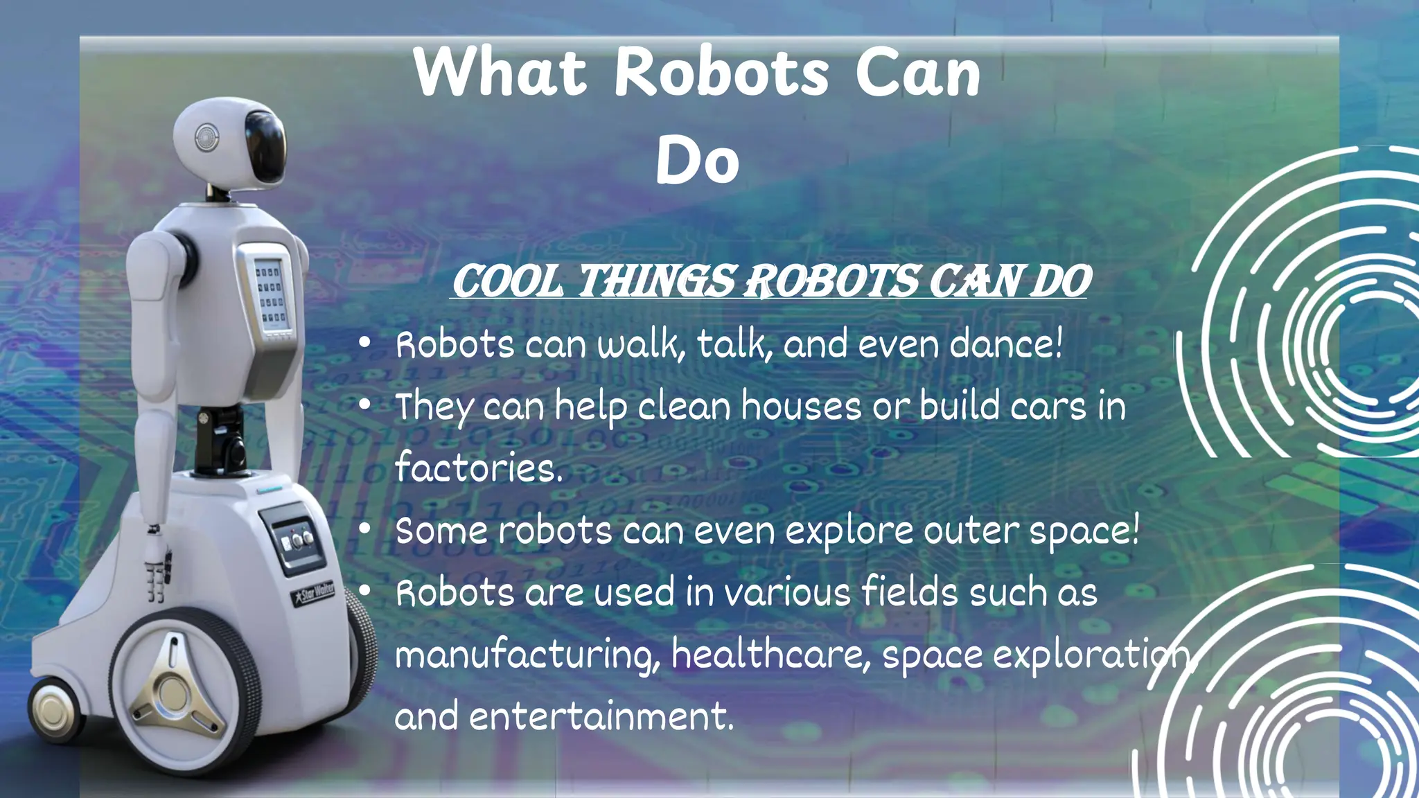 Robots Presentation - A small powerpoint presentation to show brief ...