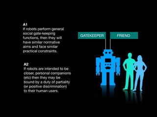 Discrimination, Fairness and the Design of Robots | PDF