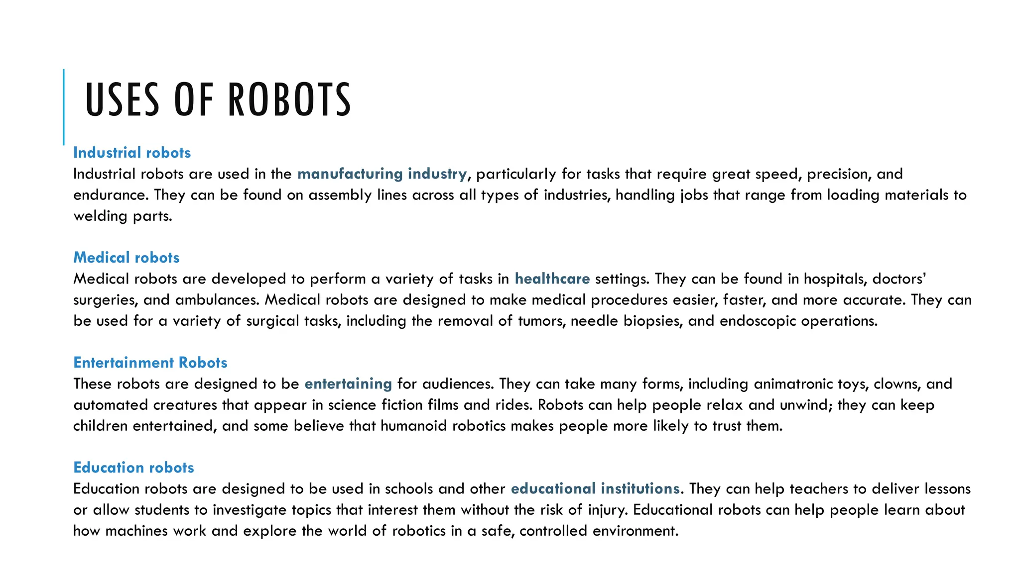 Robots and its uses for Grade 5 Students.pptx