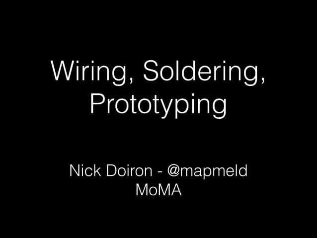 RobotsConf - Wiring, Soldering, Prototyping | PDF | Robotics | Technology & Computing