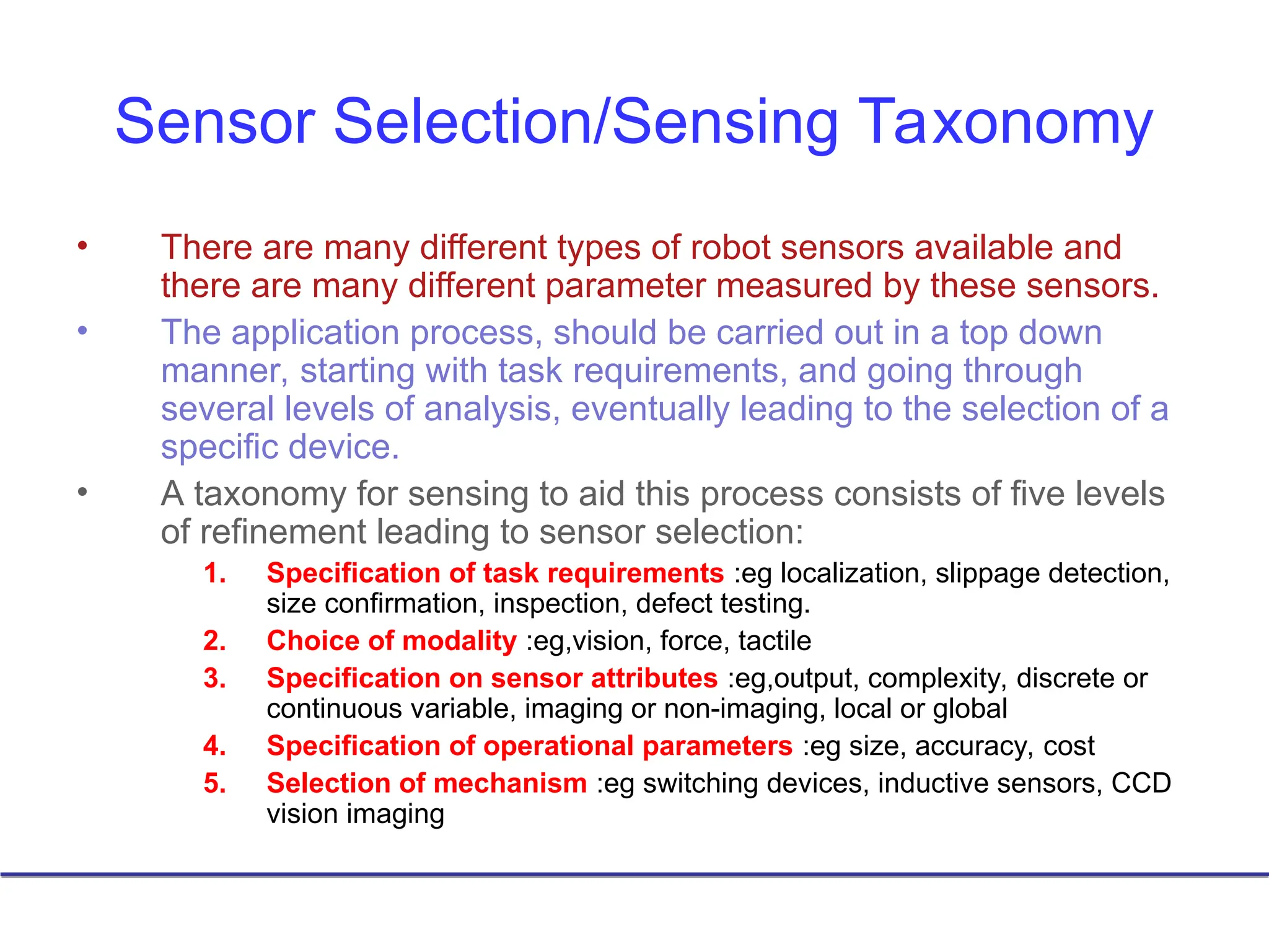 Robot Sensing, Sensors used in industrial applications.ppt | Computer Peripherals | Computing