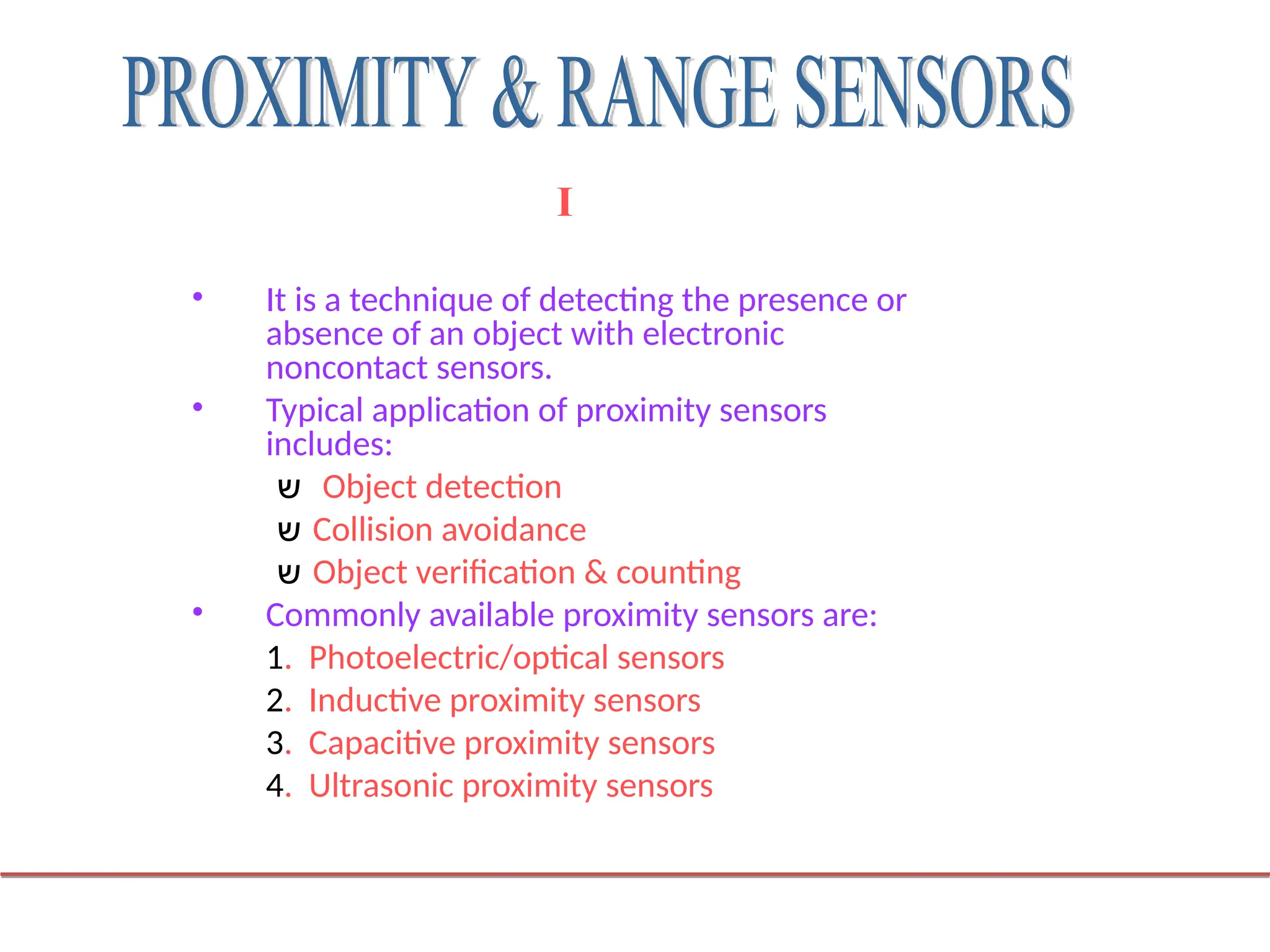 Robot Sensing, Sensors used in industrial applications.ppt | Computer Peripherals | Computing