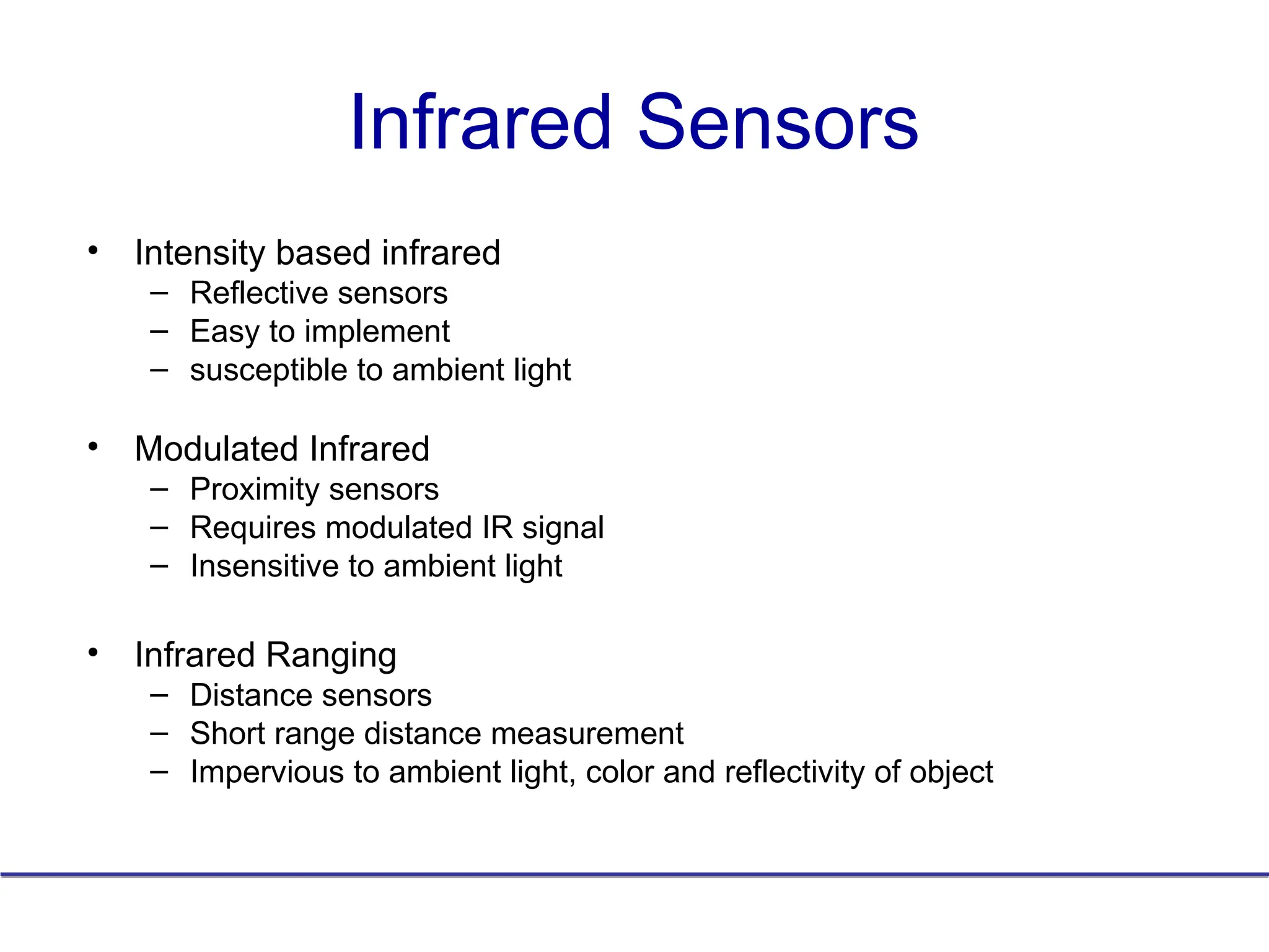 Robot Sensing, Sensors used in industrial applications.ppt | Computer ...