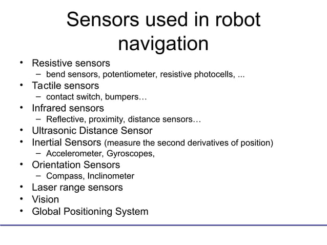 Robot Sensing, Sensors used in industrial applications.ppt | Computer ...