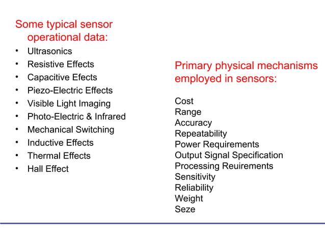 Robot Sensing, Sensors used in industrial applications.ppt | Computer ...
