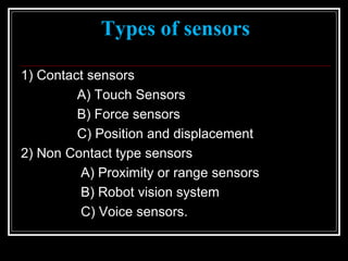 Robot Sensors | PPT