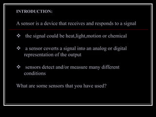 Robot Sensors | PPT