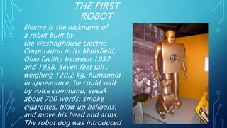 Robots from sci fi to reality | PPTX