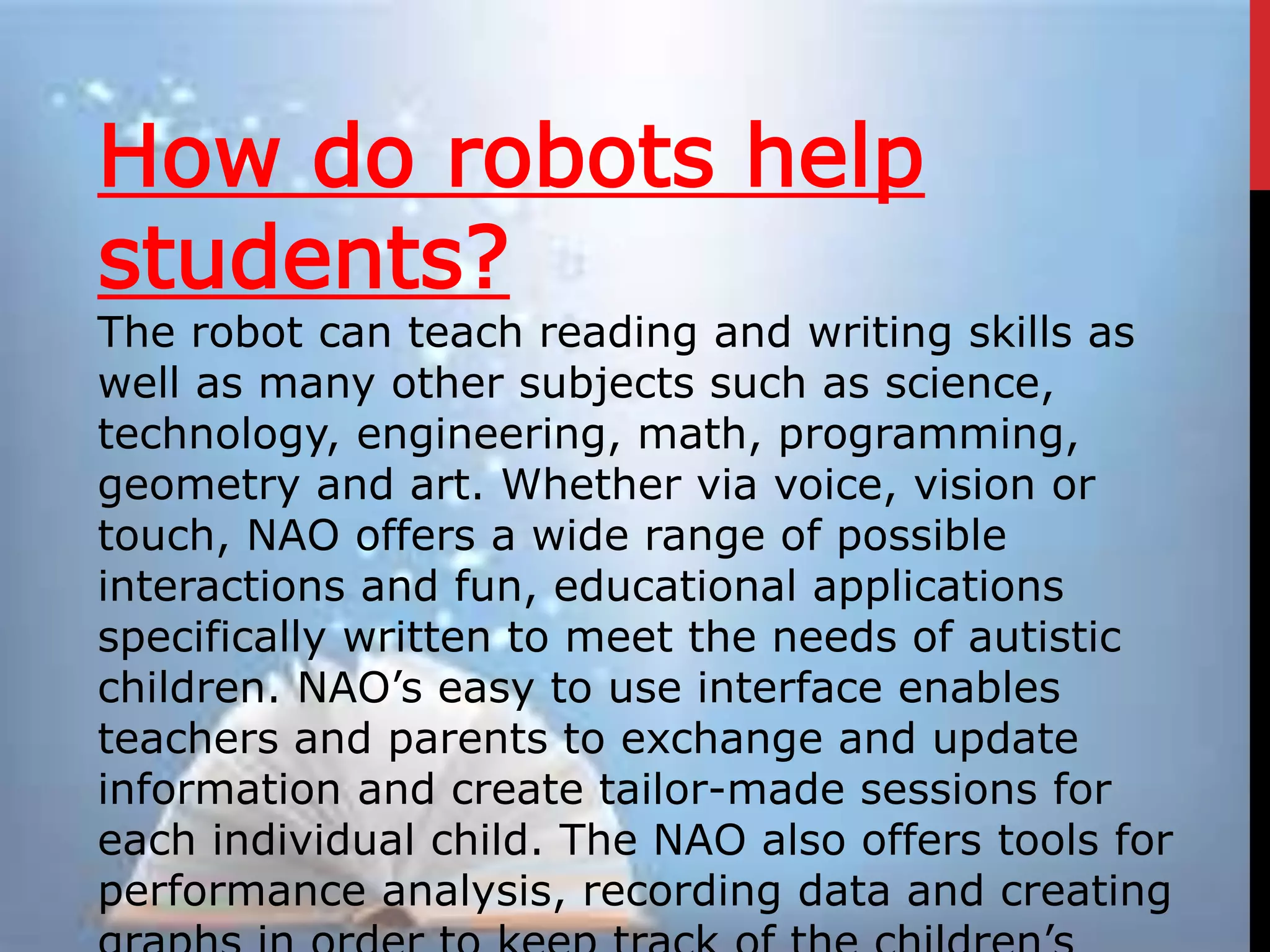 Robots in education | PPTX