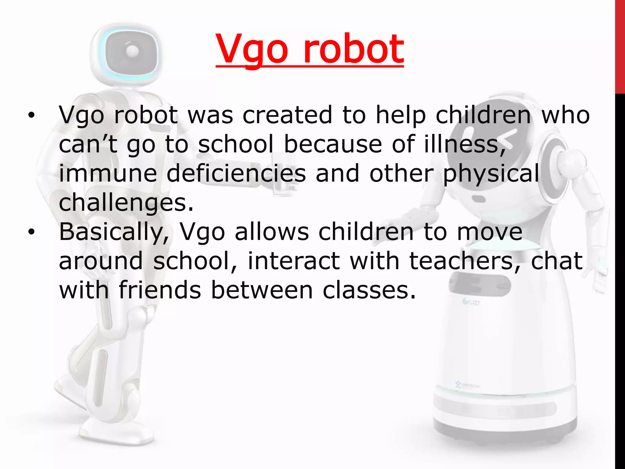 Robots in education | PPTX