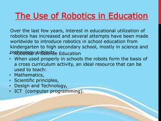 Robots in education | PPTX
