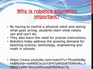 Robots in education | PPTX