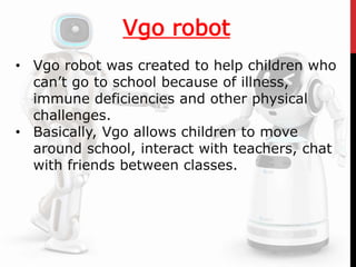 Robots in education | PPTX
