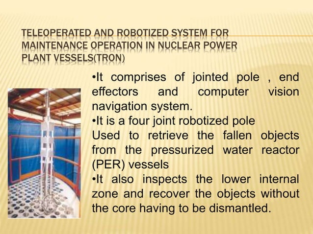 seminar on Robots in radioactive environment | PPTX | Robotics ...