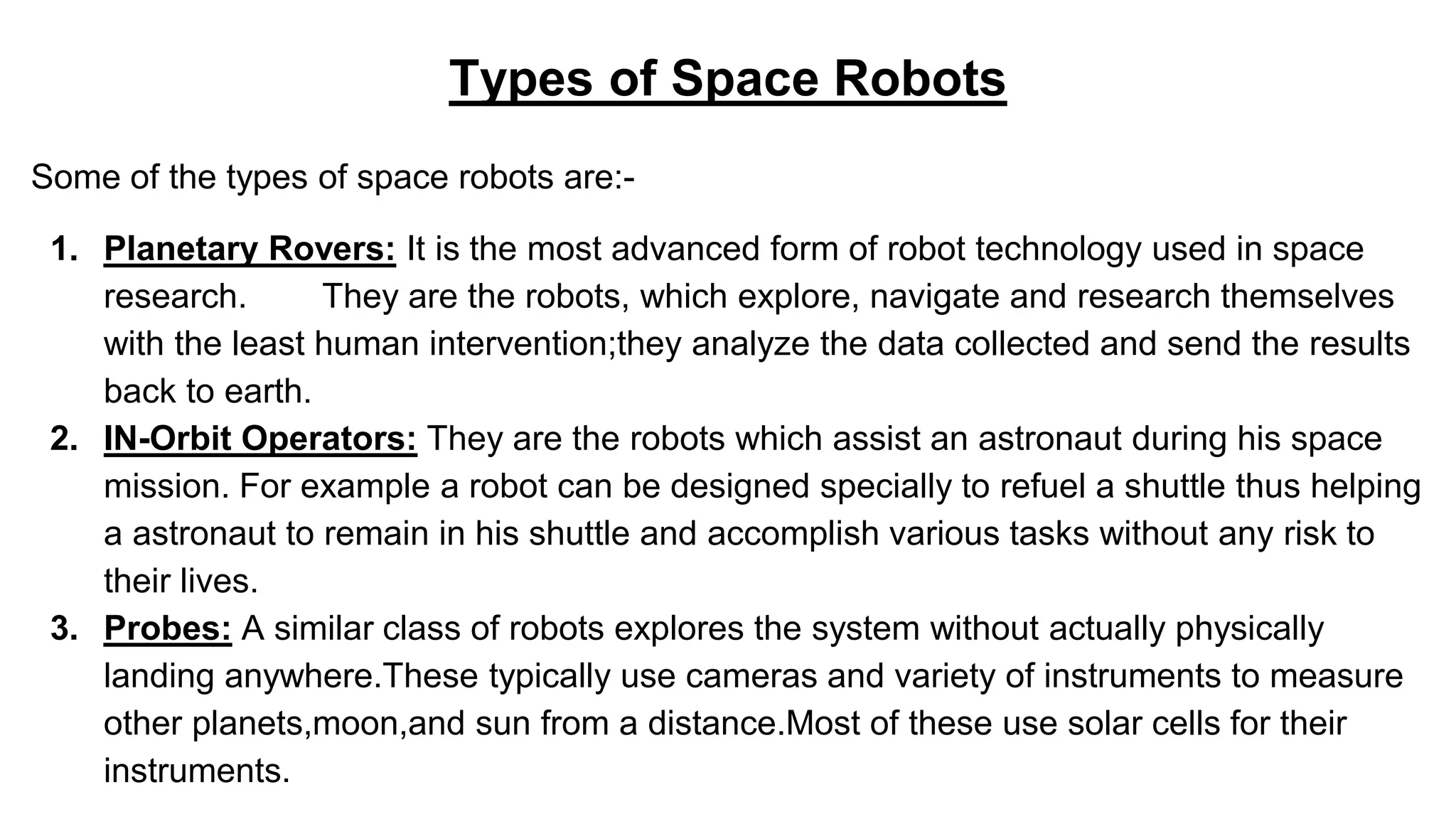 Robots in Space-1 | PPTX