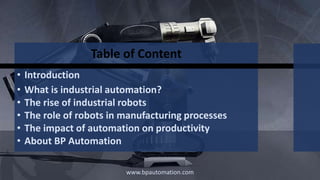 Robots & manufacturing | PPTX