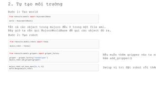 Robotsuite And Mujoco and its aplication in robot | PPT
